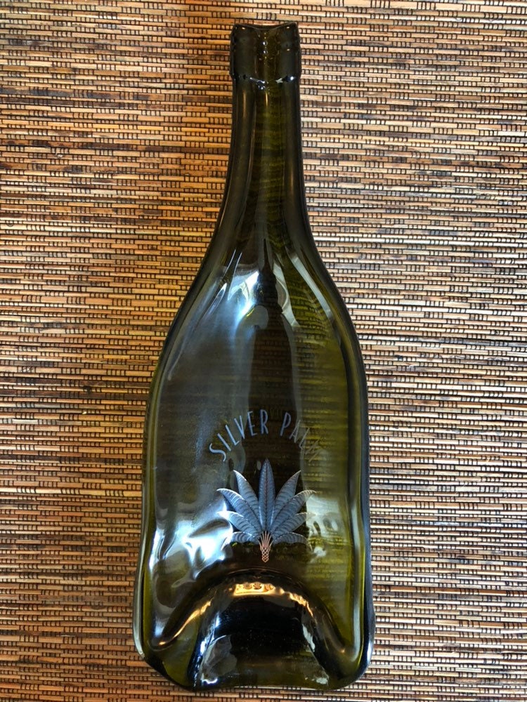 Cheese Serving Tray - Silver Palm Wine Bottle - Etsy
