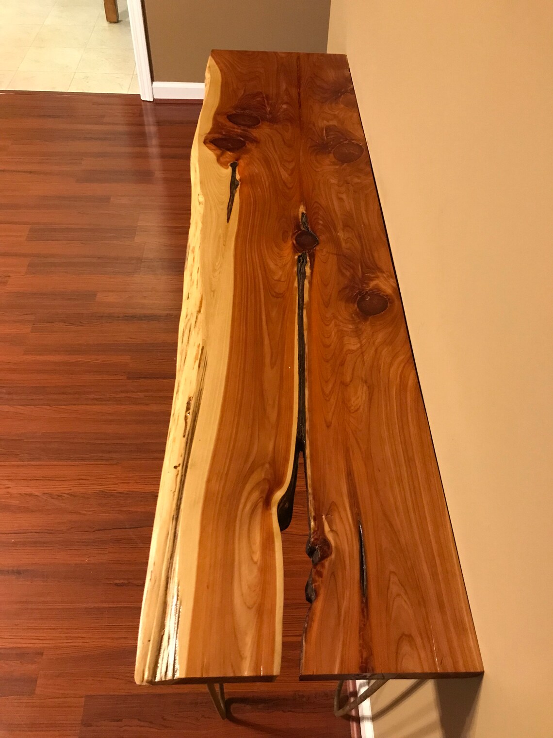 Live Edge Cedar Console Table - Etsy