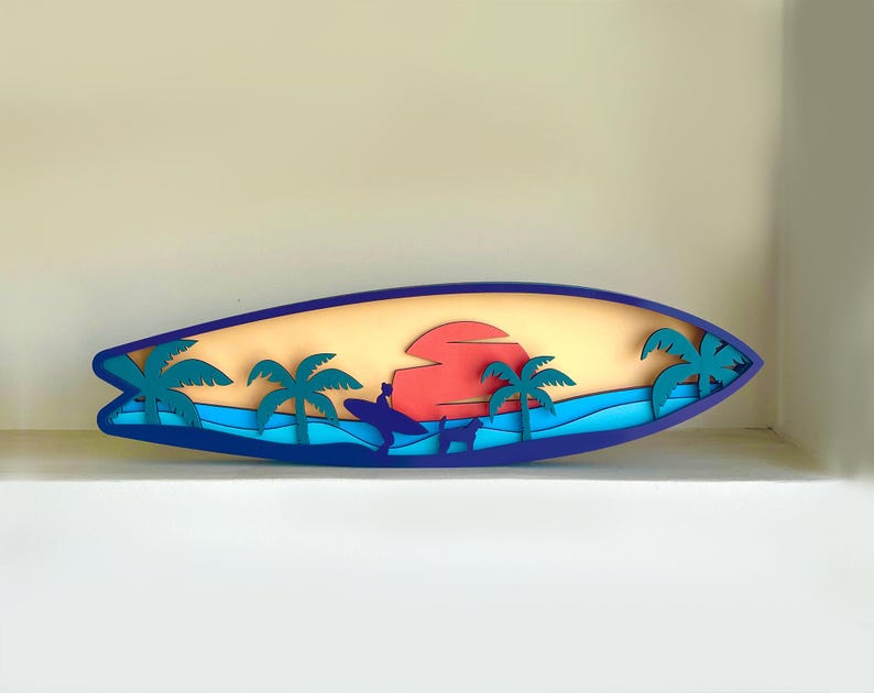 3D Sign Surfing Cool and Funky Pop Art Home Decor Gift for You ...
