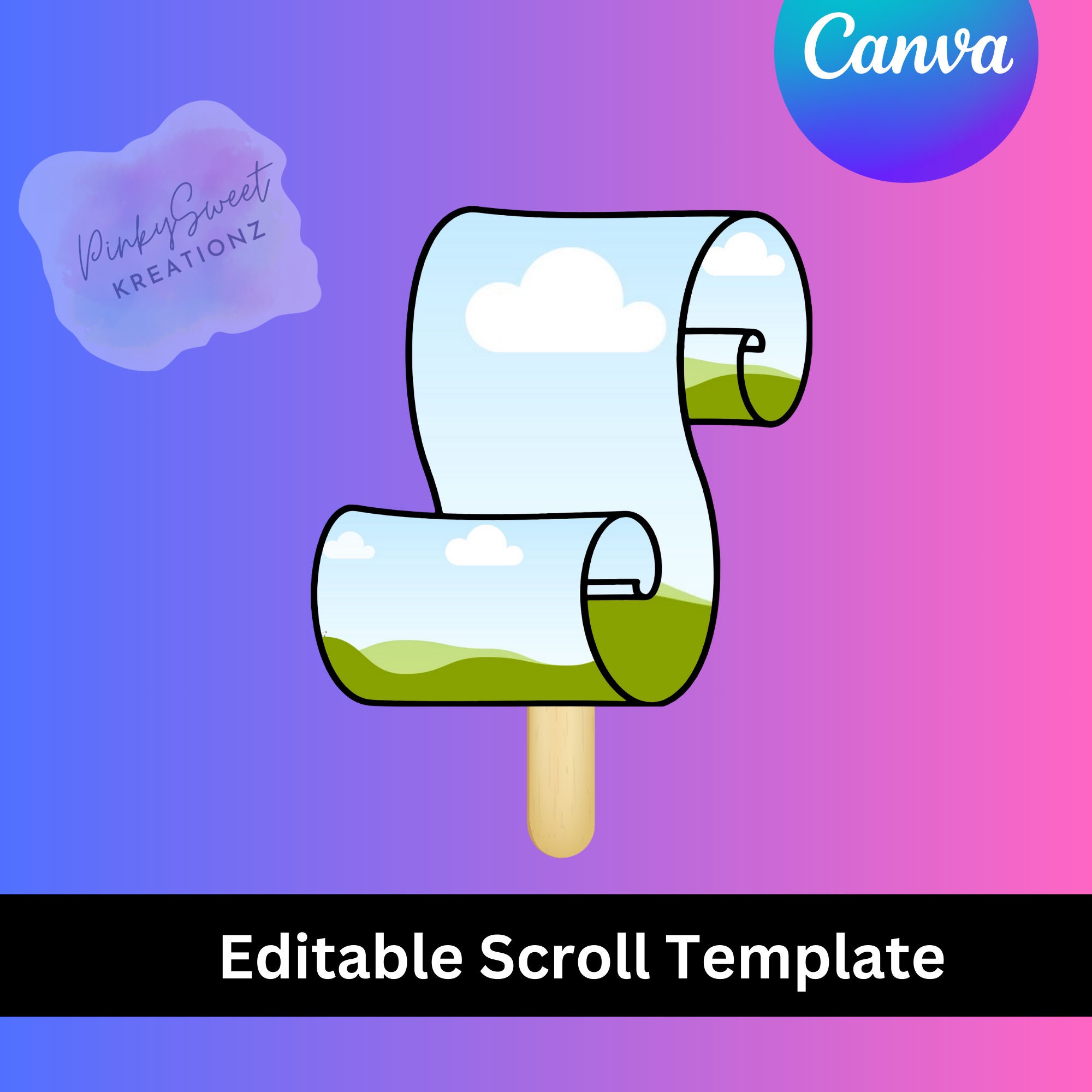 Scroll Editable Template,canva Template,editable Template, Graduation ...