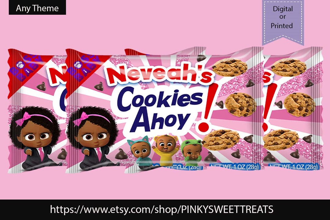 Mini Oreo Boss Baby Snacks-digital-boss Baby Party Favors-wrappers - Etsy