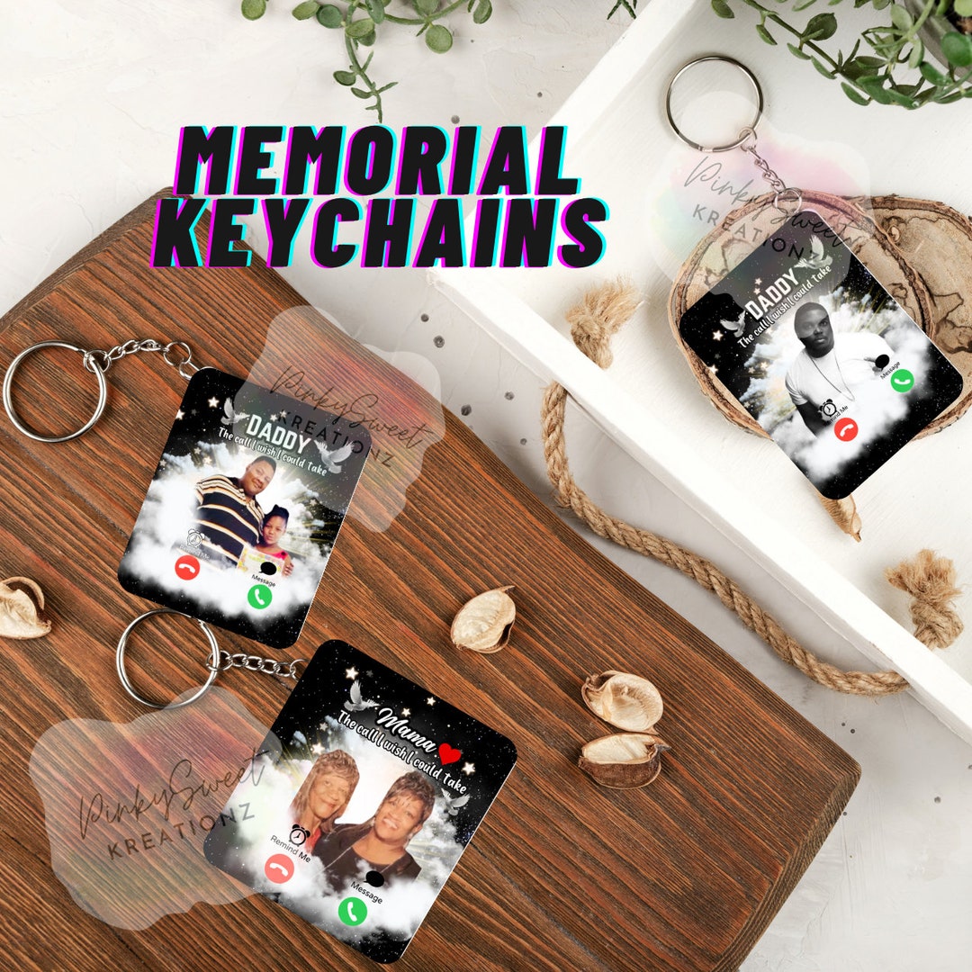 Phone Call Keychain, Photo Keychain, Memorial Keychain, - Etsy