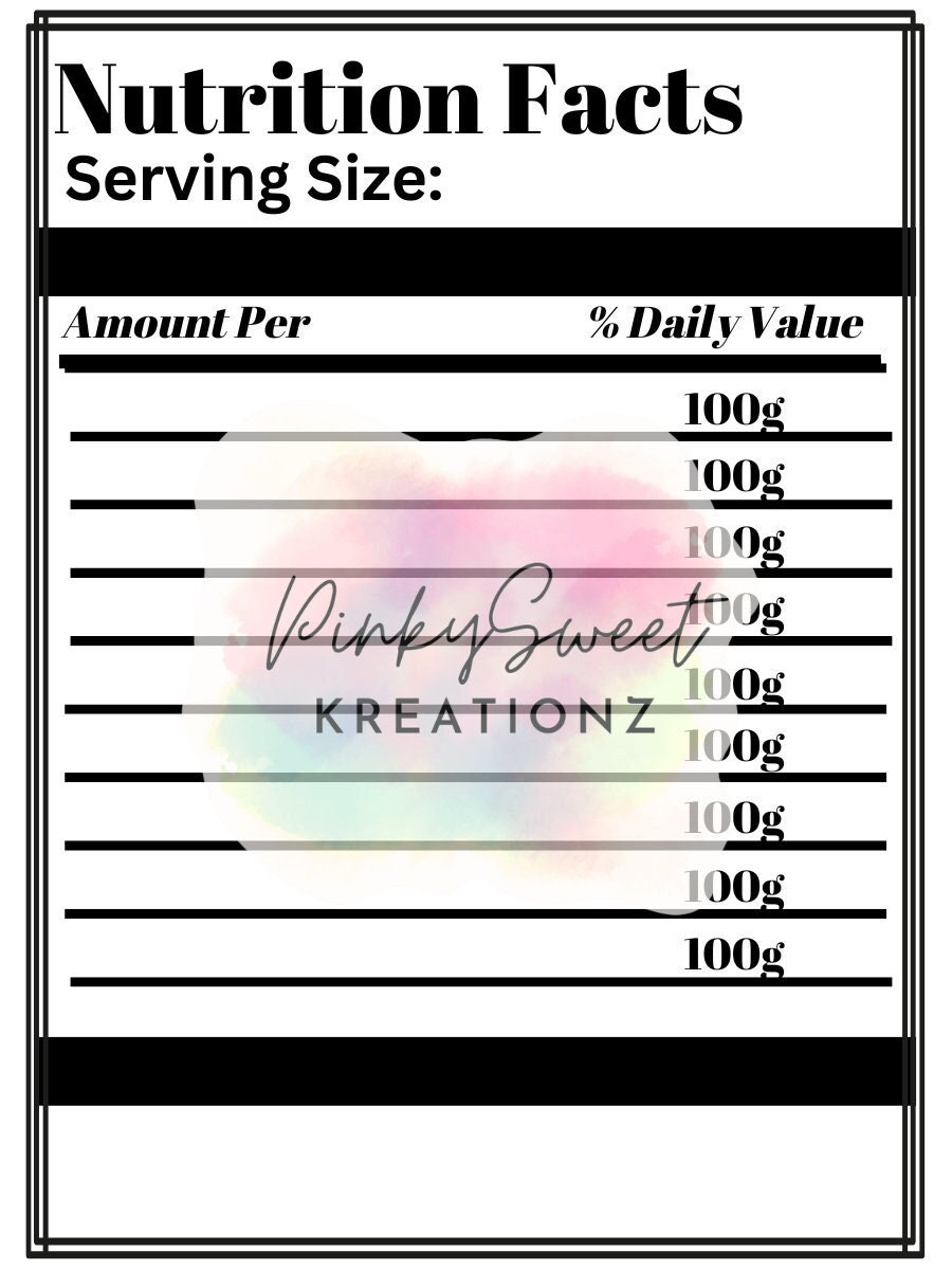 Nutrition Facts Editable Template, Fun Facts Template, Canva Template ...