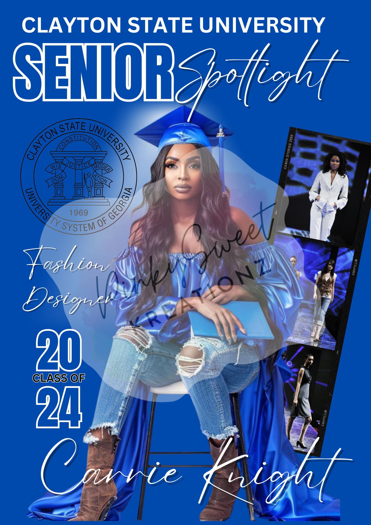 Graduation Magazine Cover,editable,canva Design,magazine Cover ...