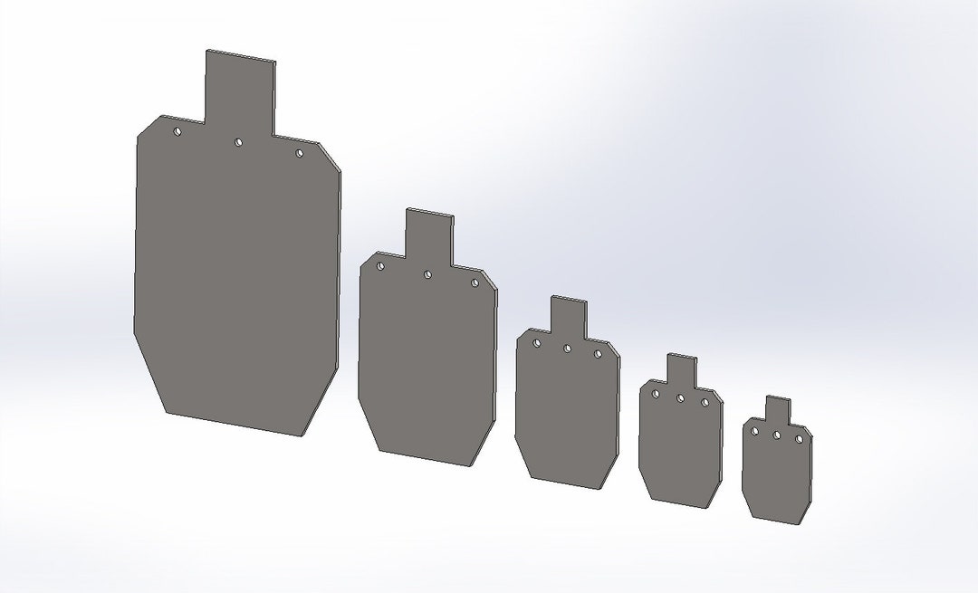 AR500 (5) Silhouette Target File Pack DXF File, Plasma Cut File, FILE ...