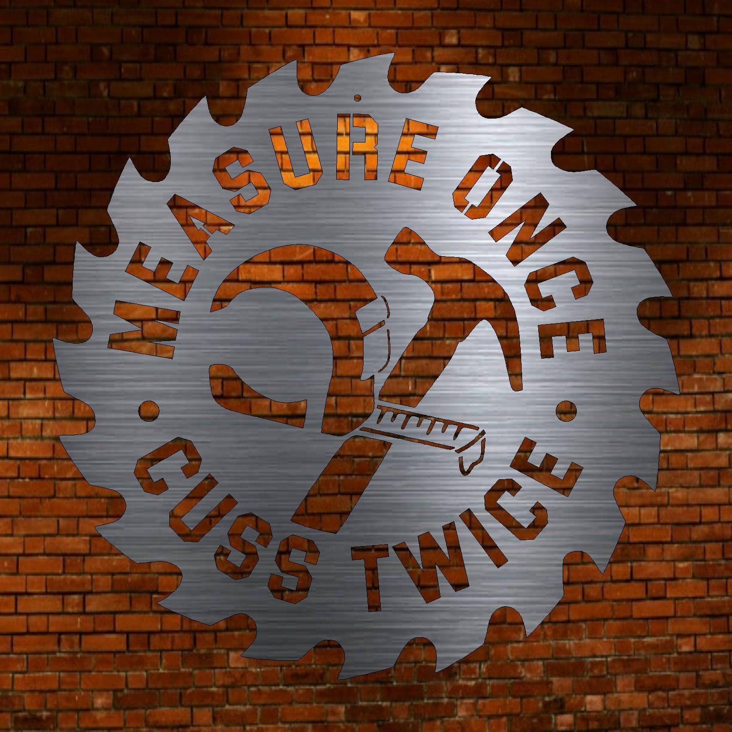 Measure Once, Cuss Twice, Cut File, DXF, SVG - Etsy