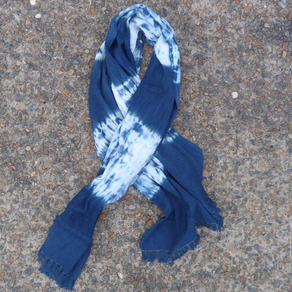 Shibori Silk Scarf - Etsy