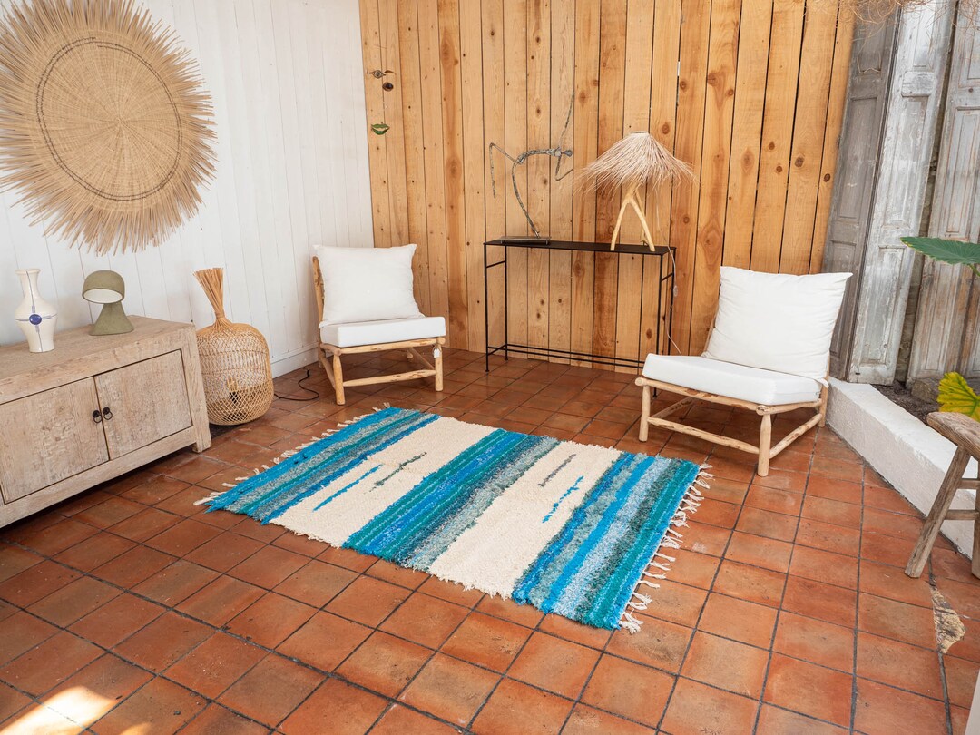 Double Carpet Recycled Cotton Multicolored 120/170 Cm Ethical ...