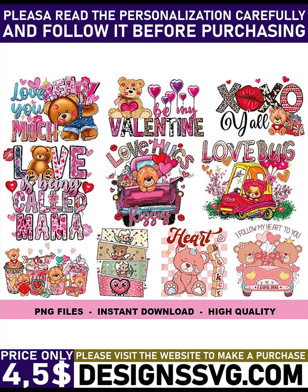 Valentines Teddy Bear Clipart, 25 PNG Valentines Day Clipart ...