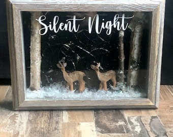 Silent Night Shadow Box Svg - Etsy