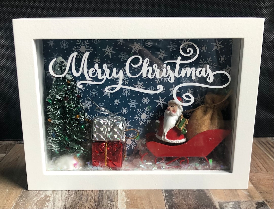 Santa Shadow Box - Etsy