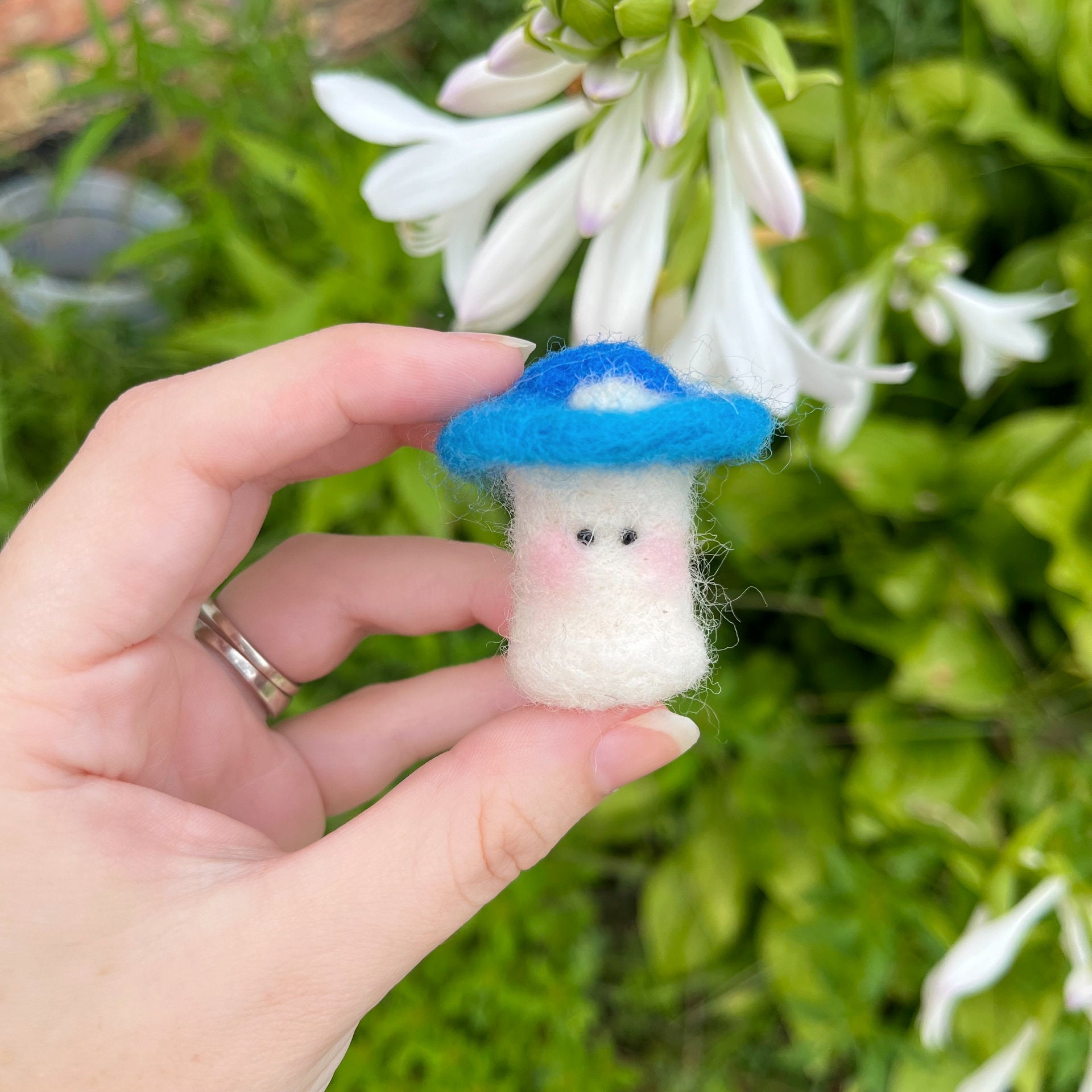 Mushroom Sprite Needle Felt Dolls - Etsy