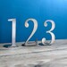 Metal Number Freestanding Table Numbers Free Standing Metal | Etsy