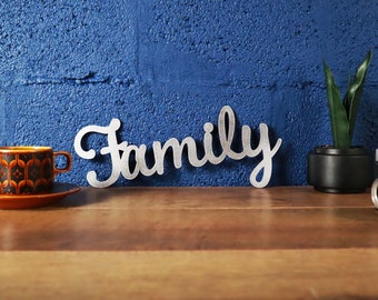 Cursive Family Sign - Etsy