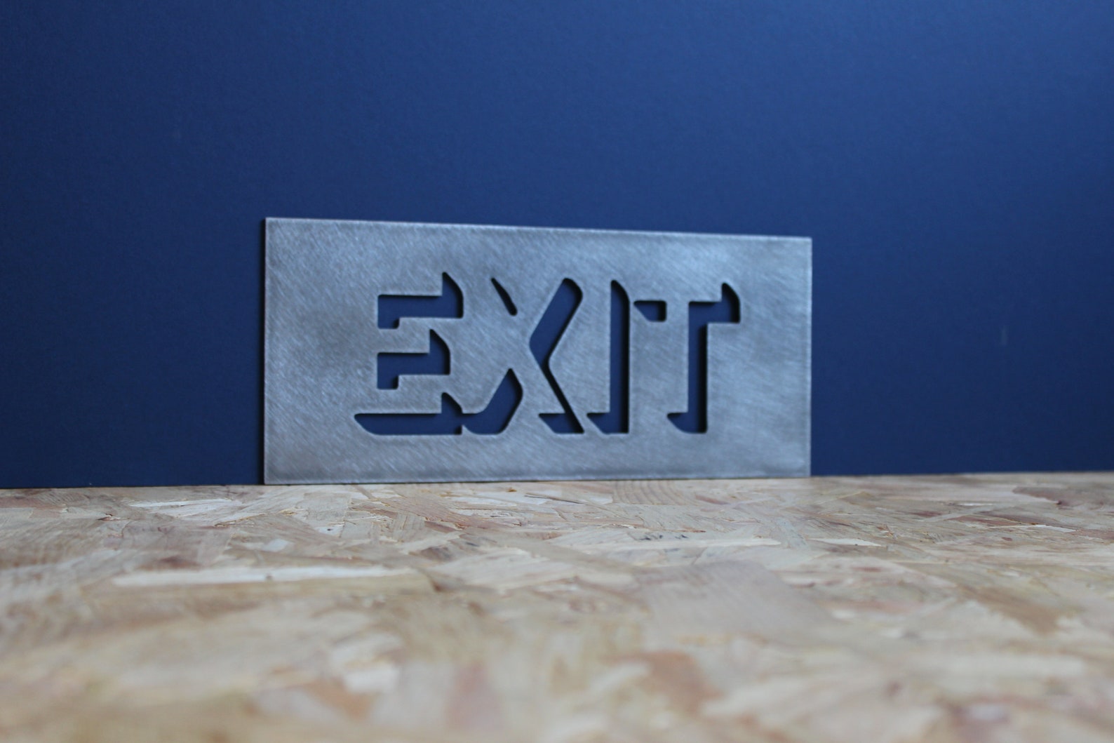 Exit Metal Sign Exit Word Sign Wall Art Exit Wall Sign Etsy