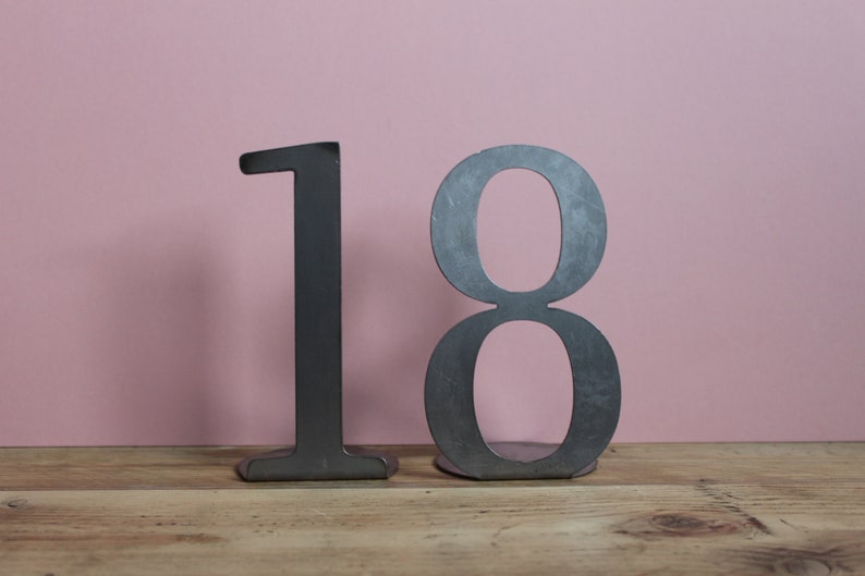 Metal Number Freestanding Table Numbers Free Standing Metal | Etsy