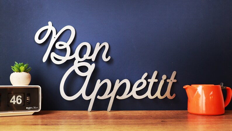 Bon Appetit Metal Sign Kitchen Wall Sign Metal Wall Art | Etsy