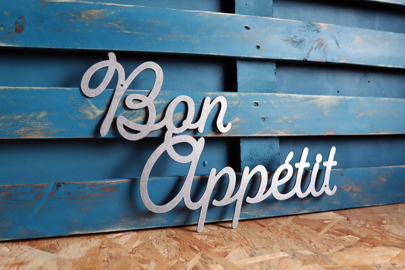 Bon Appetit Metal Sign Kitchen Wall Sign Metal Wall Art | Etsy