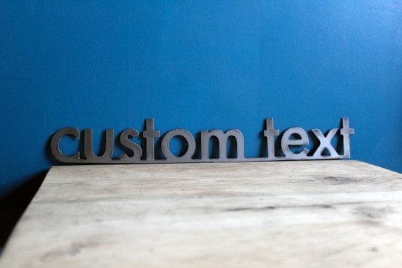 Custom Sign Custom Metal Word Sign Steel Lettering Metal | Etsy