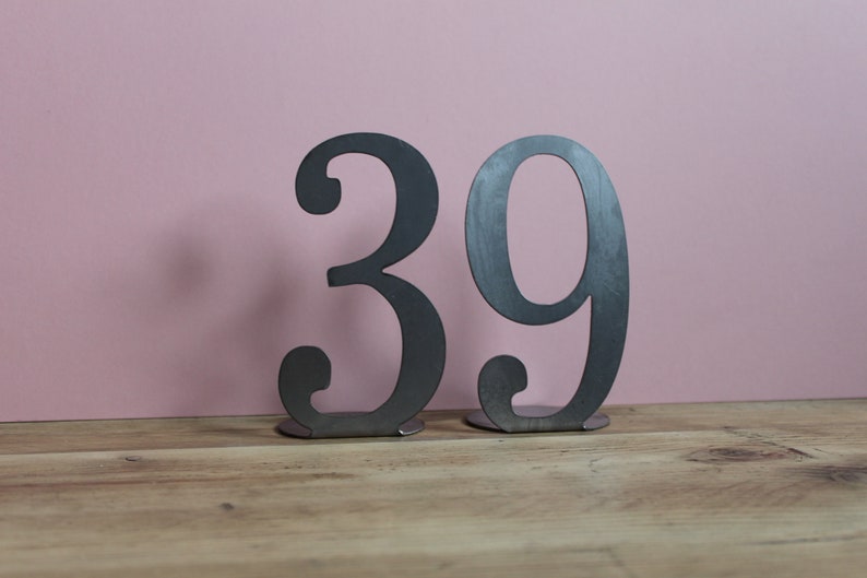 Metal Number Freestanding Table Numbers Free Standing Metal | Etsy