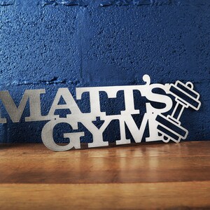 Custom Name Gym Sign, Custom Metal Gym Sign, Steel Gym Sign, Garage ...