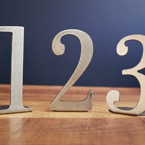 Metal Number Freestanding Table Numbers Free Standing Metal | Etsy