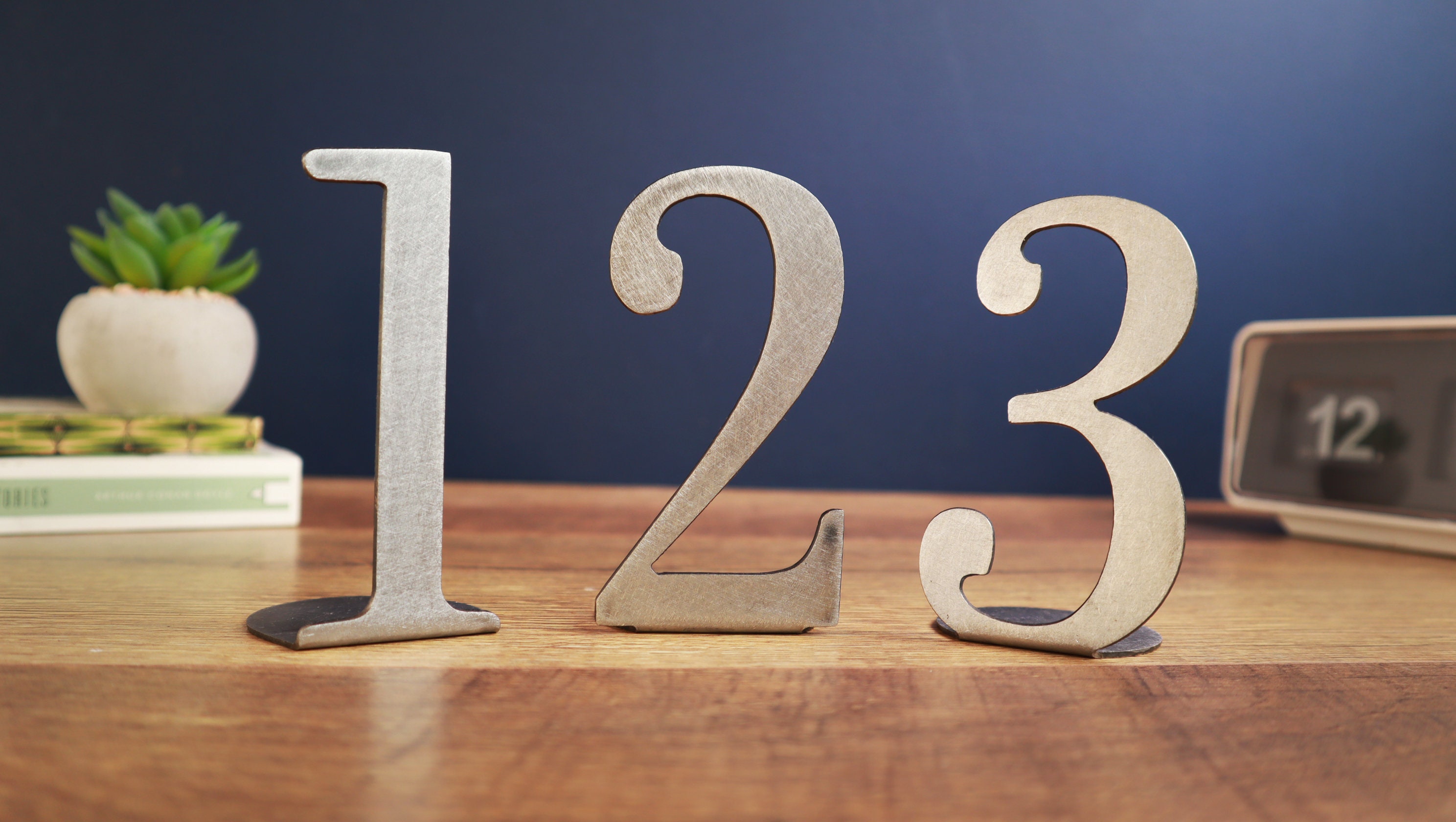 Metal Number Freestanding Table Numbers Free Standing Metal | Etsy