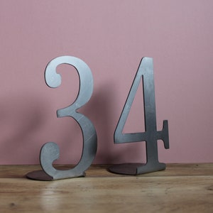 Metal Number Freestanding Table Numbers Free Standing Metal | Etsy