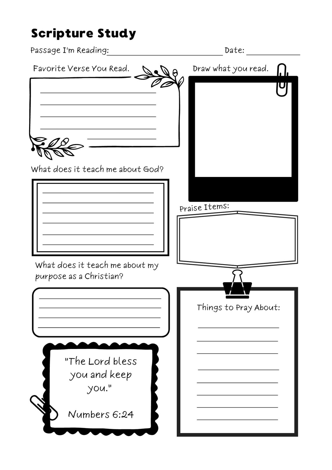 Scripture Study Guide C - Elementary - Etsy