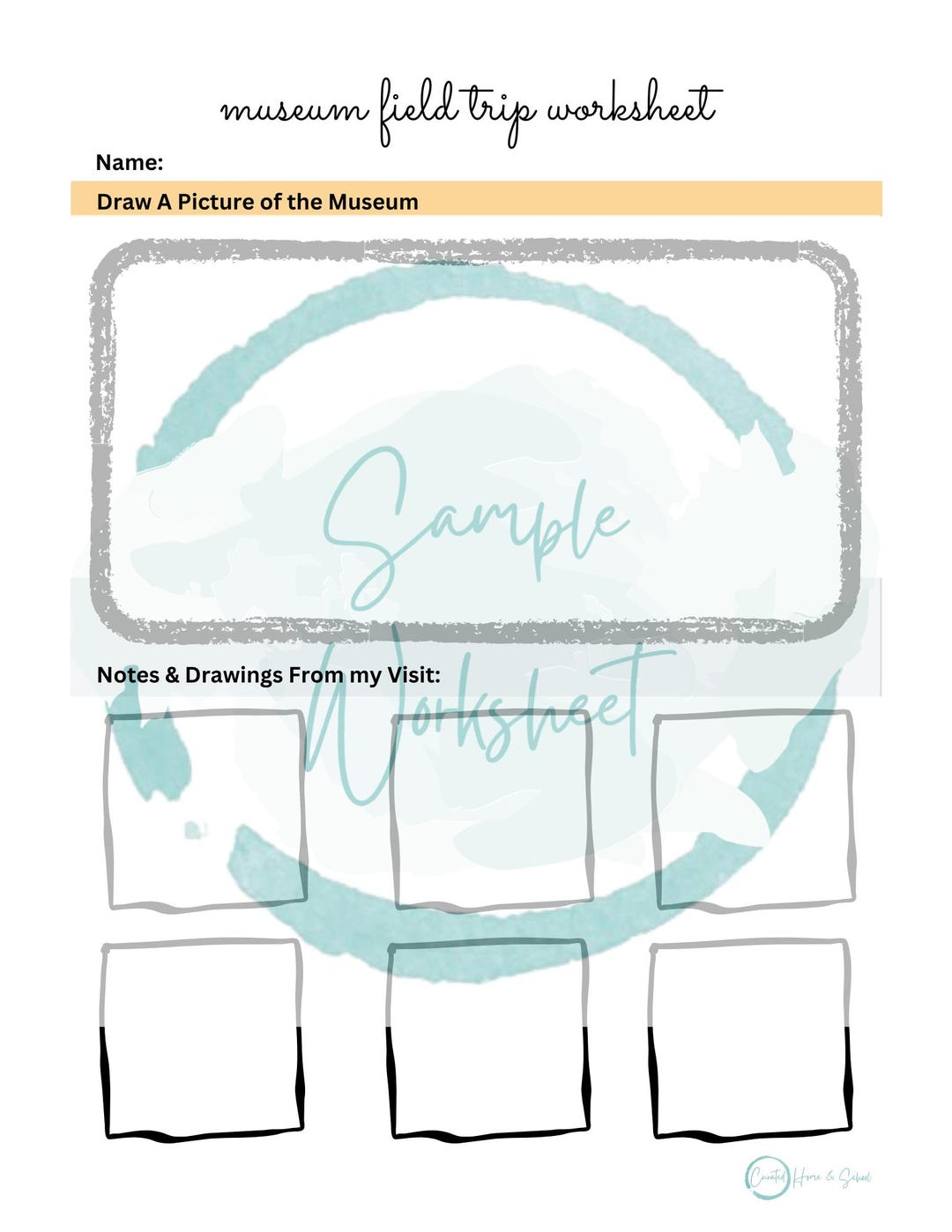 Museum Field Trip Worksheets - Etsy