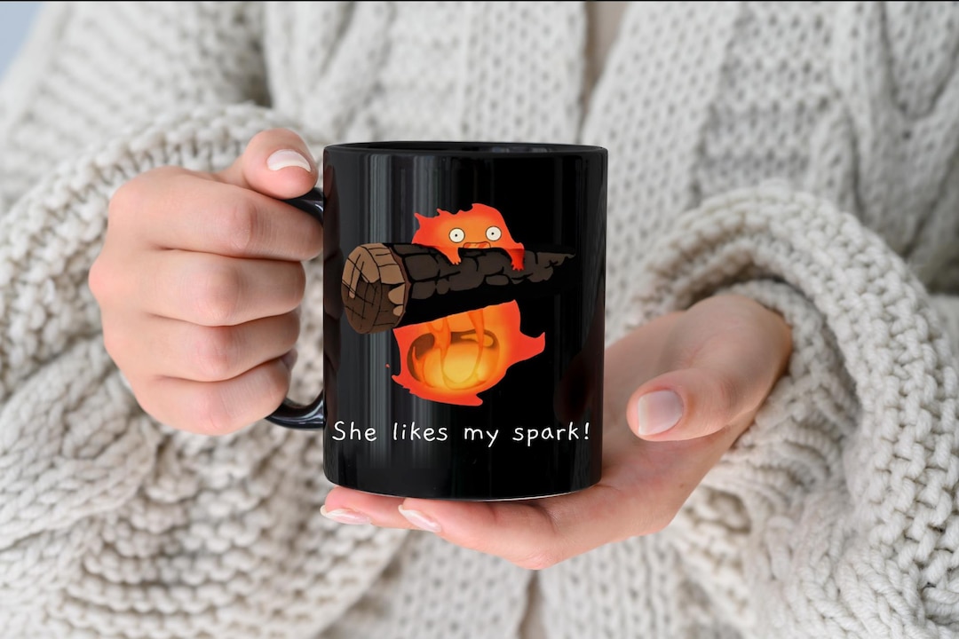Howl's Moving Castle Inspired Mug, Fire Demon Calcifer Mug, Calcifer's ...