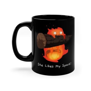 Howl's Moving Castle Inspired Mug, Fire Demon Calcifer Mug, Calcifer's ...