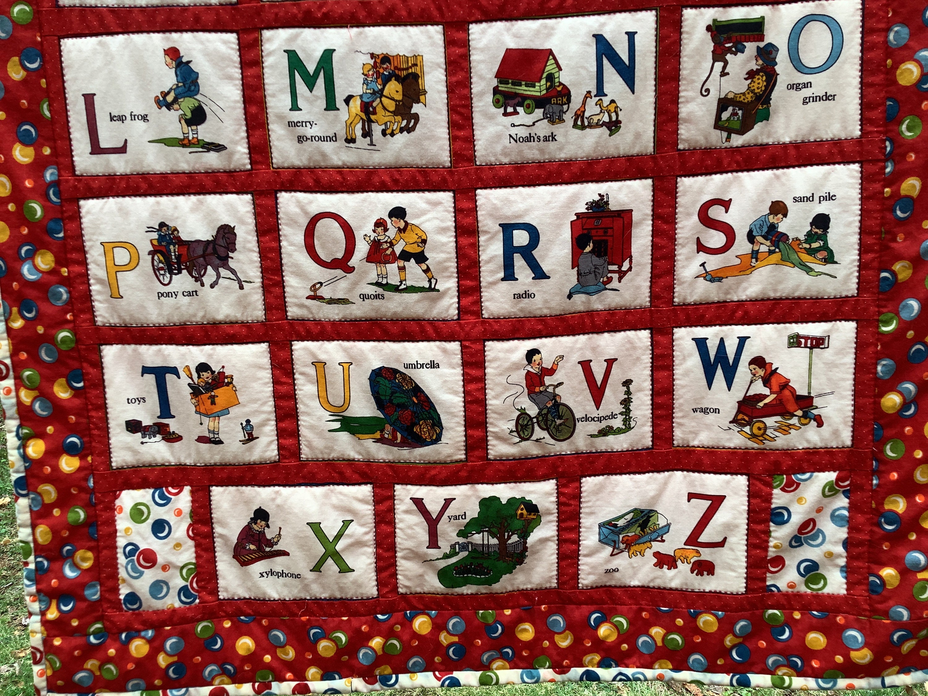 Hand Quilted Abc Quilt - Etsy