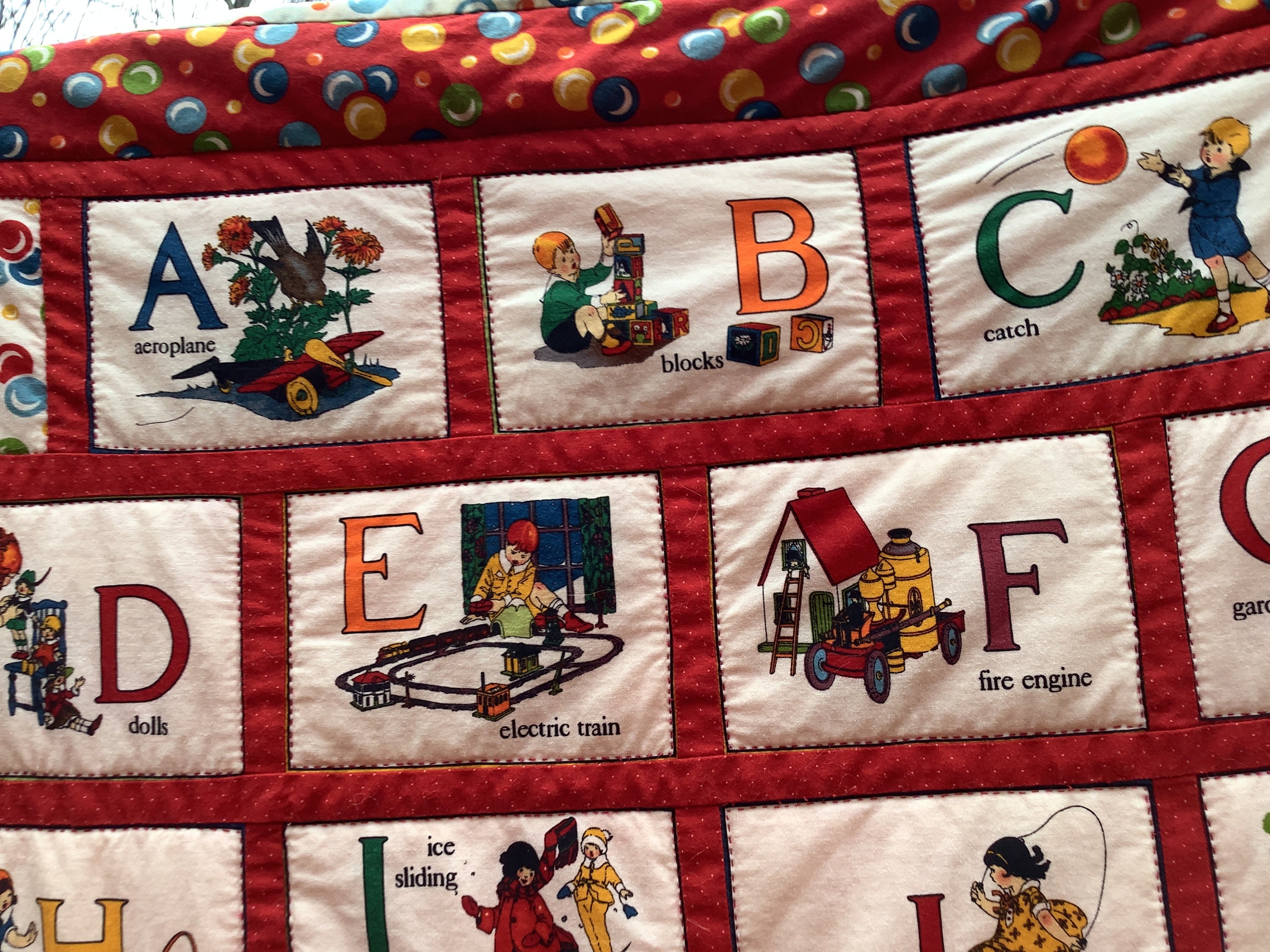 Hand Quilted Abc Quilt - Etsy