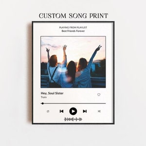 Spotify Song Print Custom Birthday Gift Music Poster | Etsy