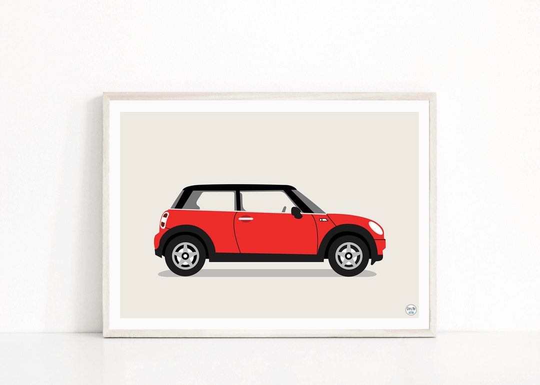 Mini Cooper Poster Mini Poster Car Car Wall Art - Etsy