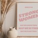 Here's to Strong Women Pink and White Printable Wall Decor | Etsy