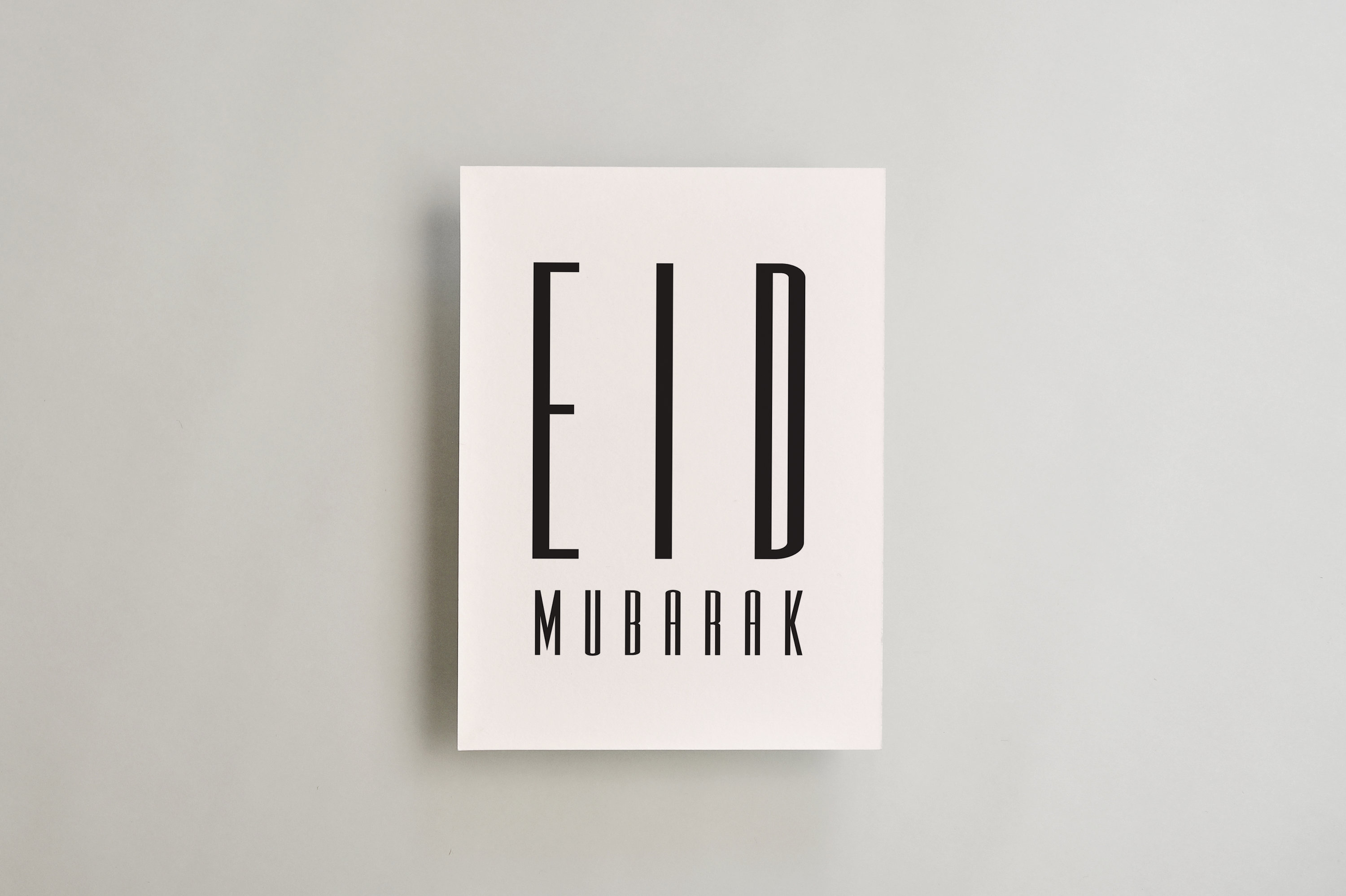 Eid Mubarak Karte Schwarz und Weiß Sofort Download Grußkarte mit ...