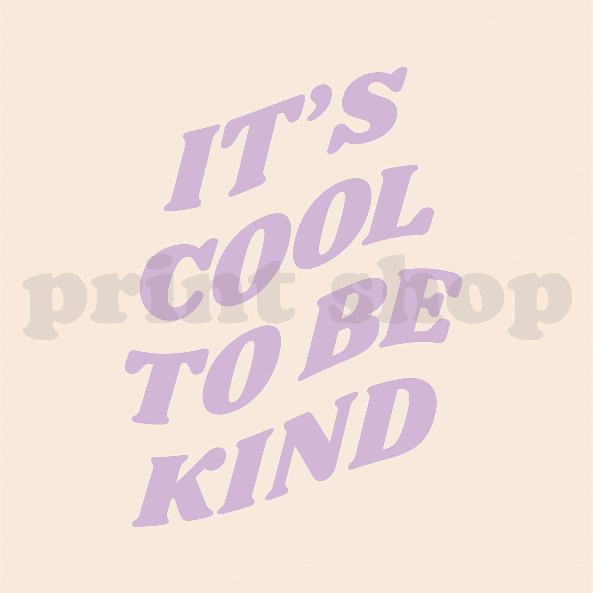 It's Cool to Be Kind Printable Wall Decor Mid-century Modern Art ...