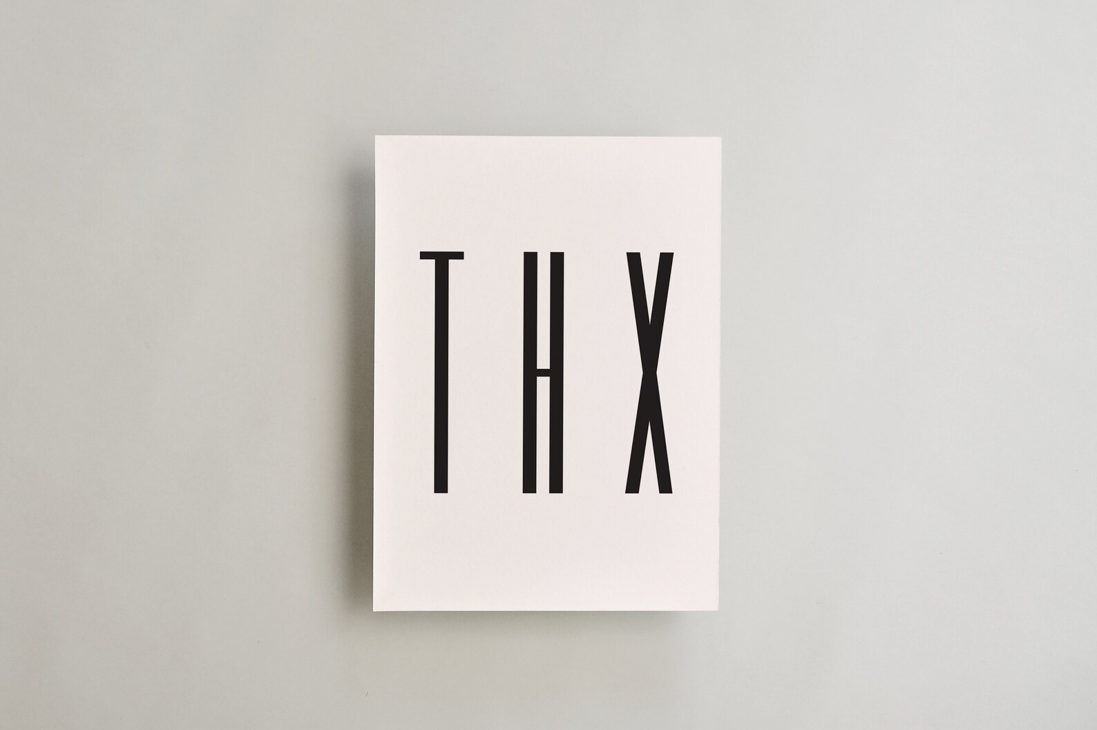 THX Card Thanks Black and White Instant Download Greeting Card With Envelope Template - Etsy