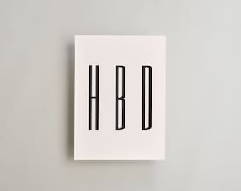 Hbd Card - Etsy