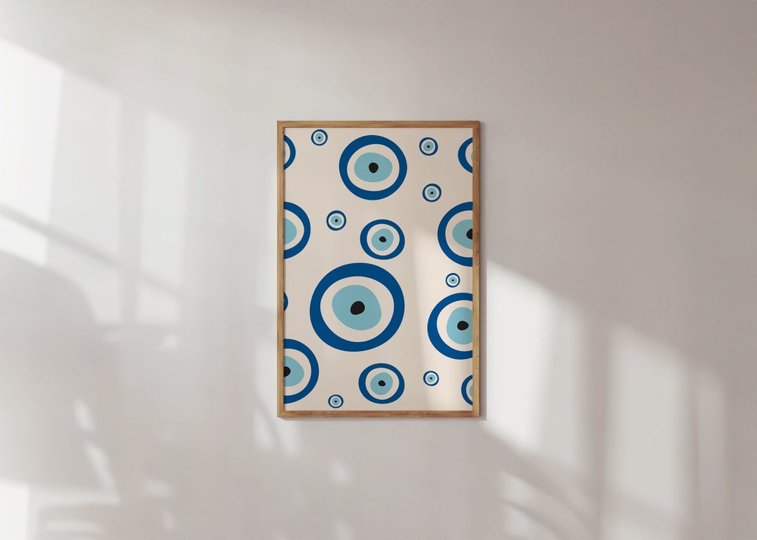 Evil Eye Abstract Art Print, Middle Eastern Decor (digital Download) - Etsy