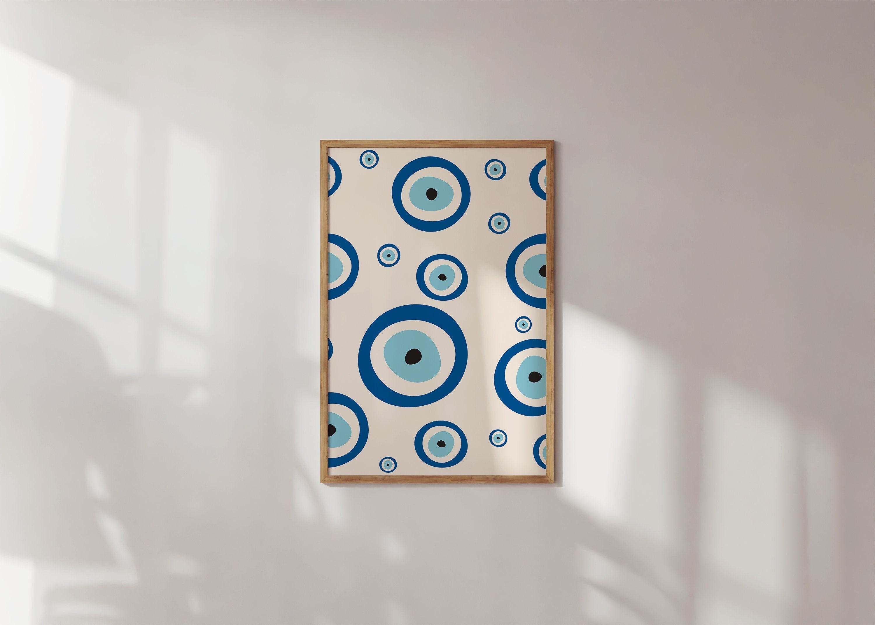 Evil Eye Abstract Art Print, Middle Eastern Decor (digital Download) - Etsy