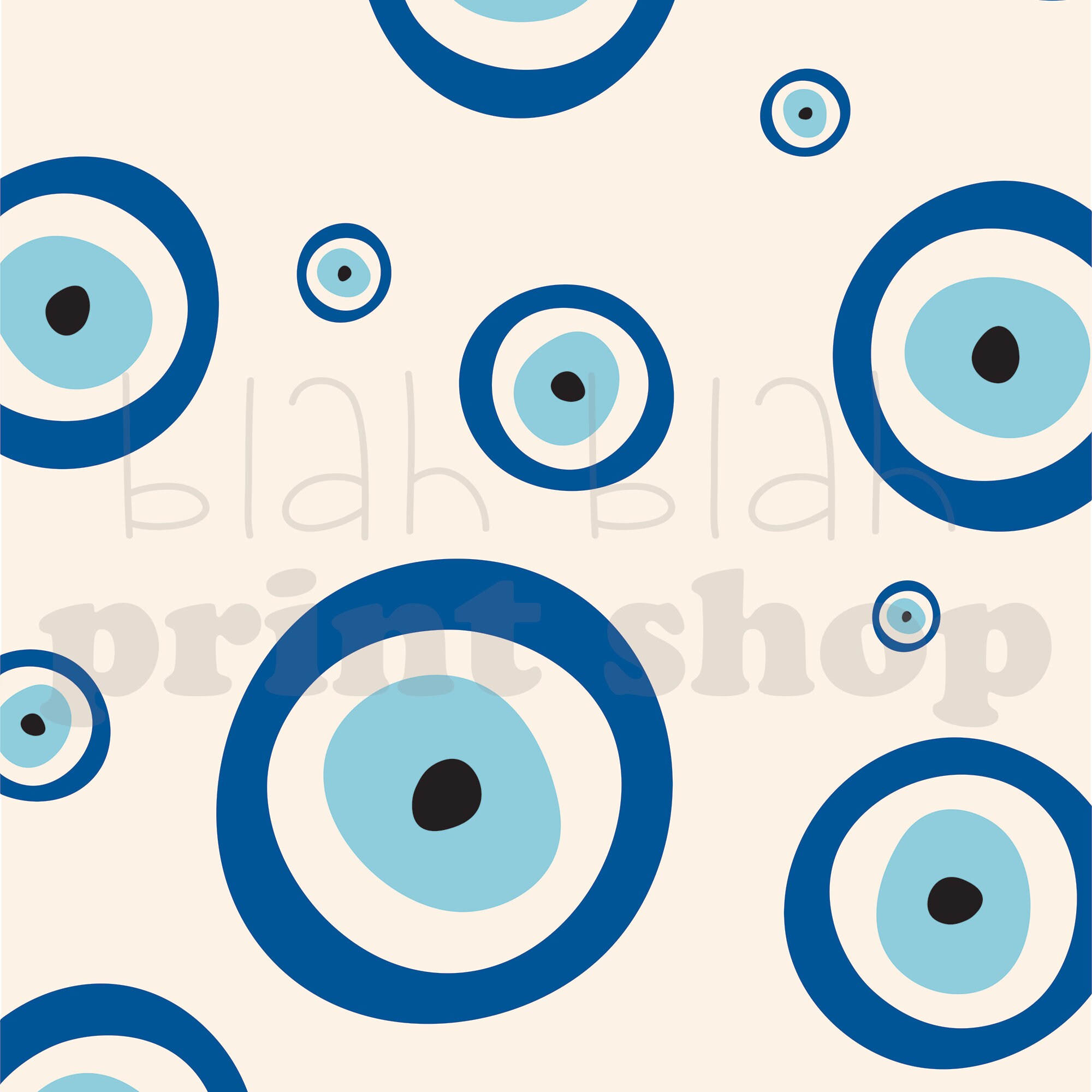 Traditional Evil Eye Abstract Printable Wall Decor Middle Eastern ...