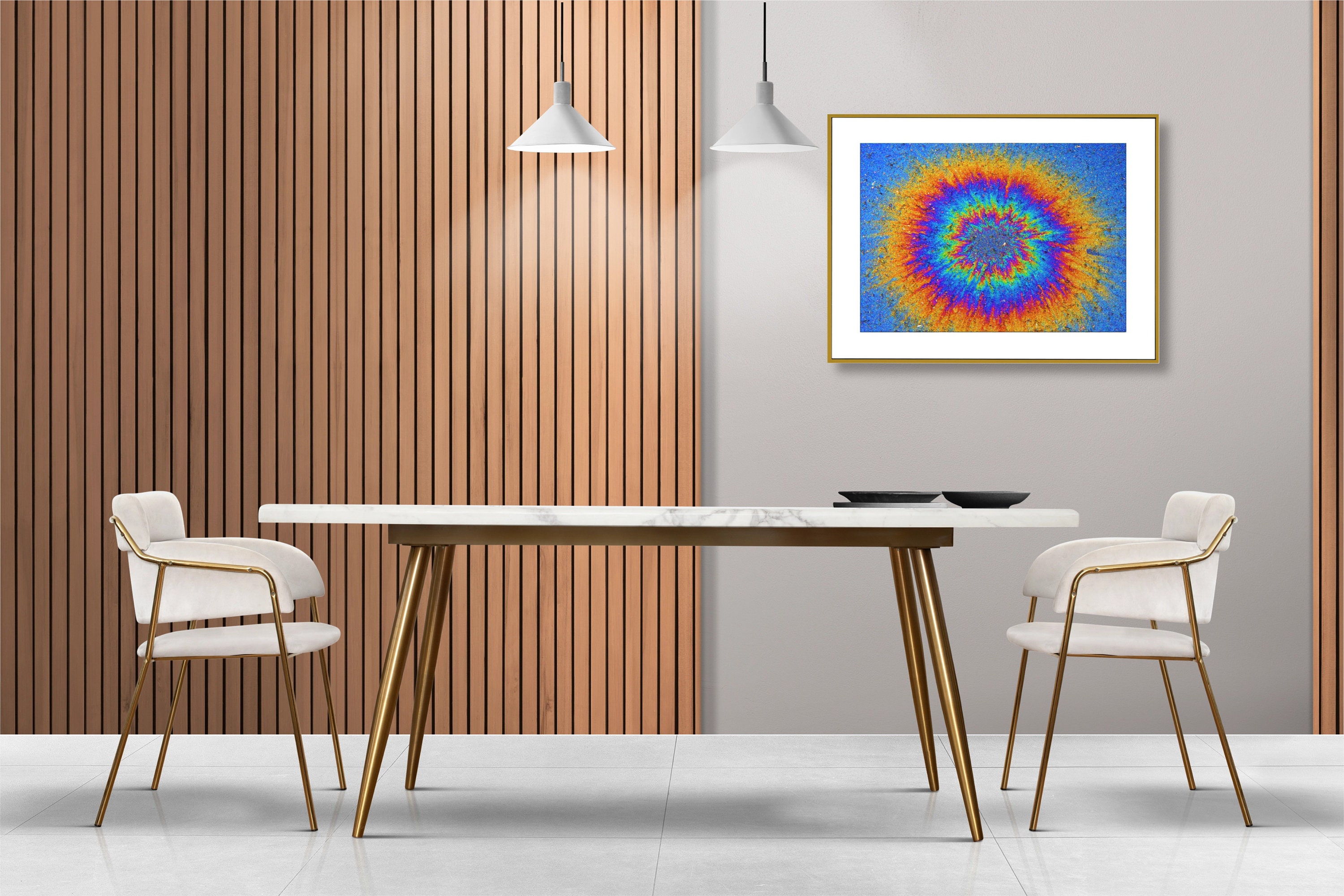 Photo of Vibrant Circular Colorful Oil Slic - Etsy