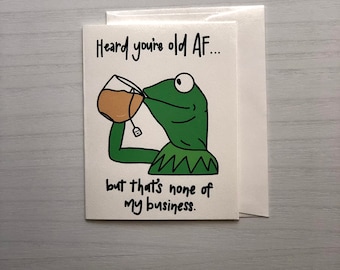 Kermit the Frog Printable PDF Birthday Card - Etsy