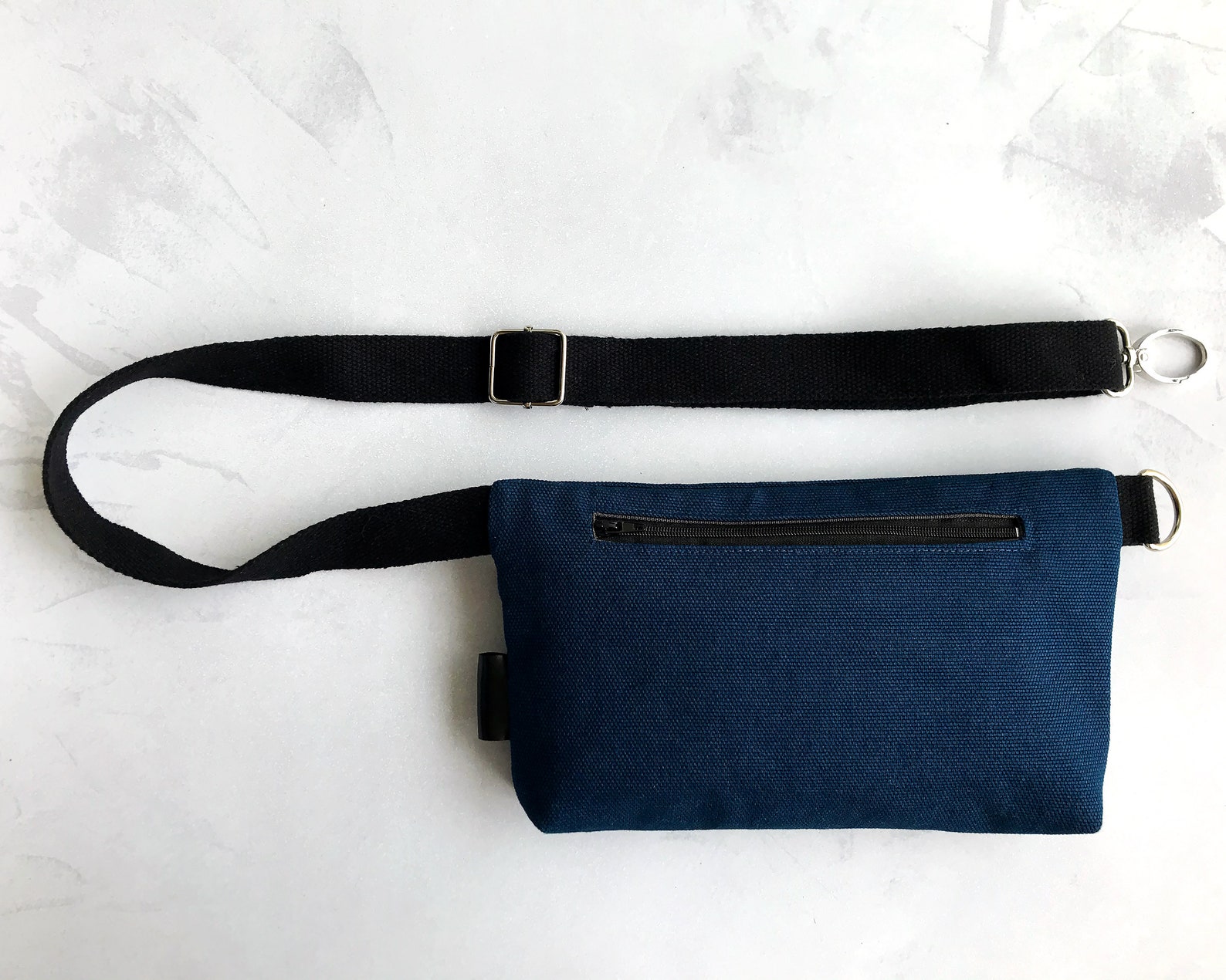Dark Blue Fanny Pack for Women. Canvas Belt Bag Wear on the - Etsy