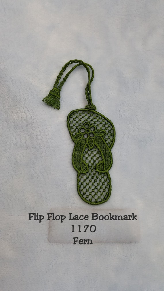 Lace Flip Flop Bookmark | Etsy