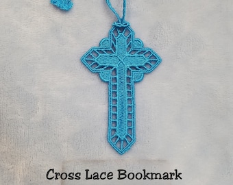 Fsl Embroidered Lace Cross Bookmark - Etsy
