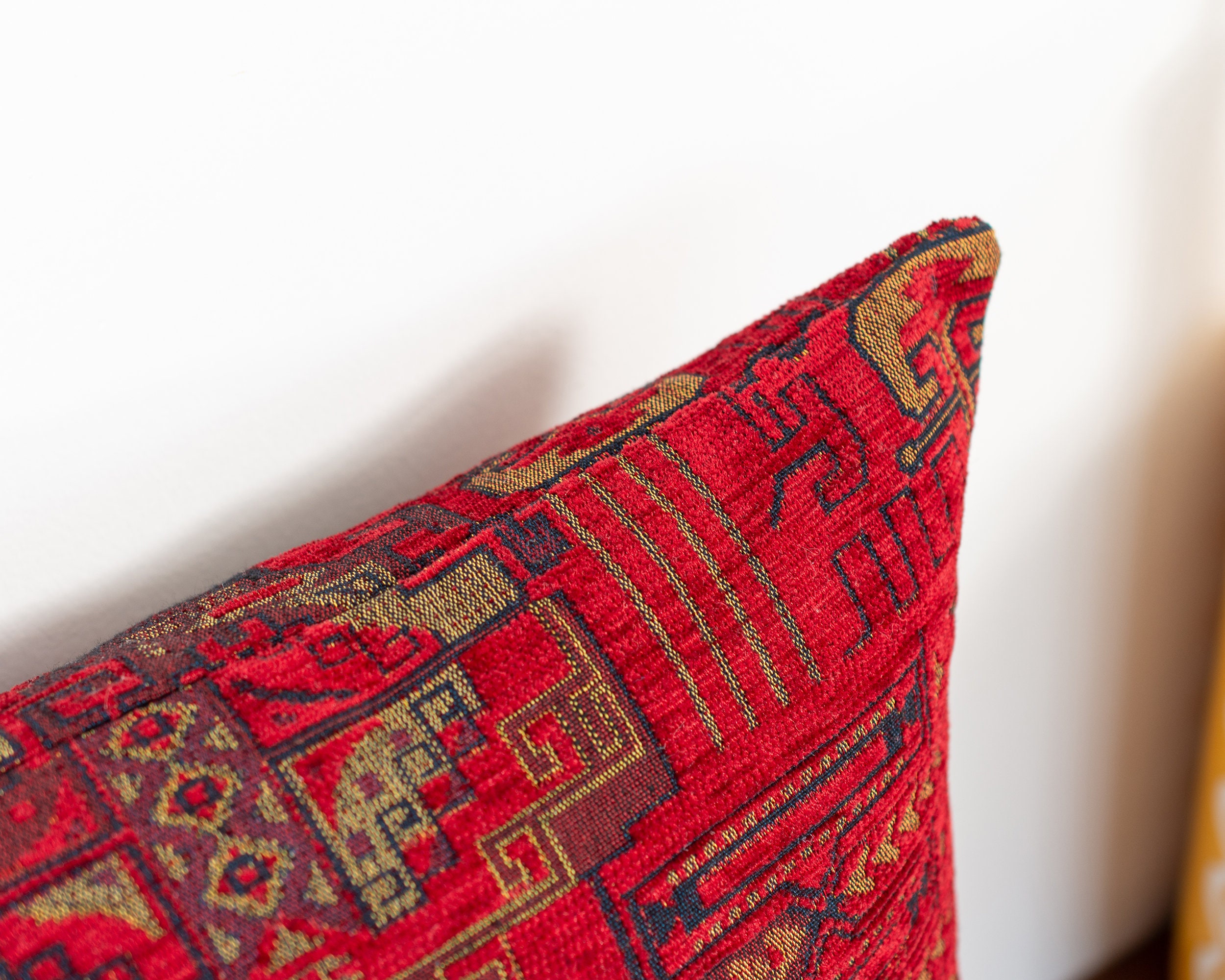 Dark Red Turkish Pillow Cover Kilim Pillow Cover Dark Red | Etsy